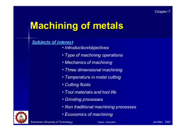 (PDF) machining of metals
