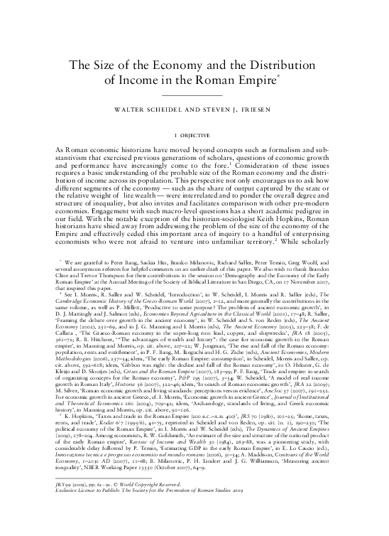 (PDF) The Size of the Economy and the Distribution of Income in the ...