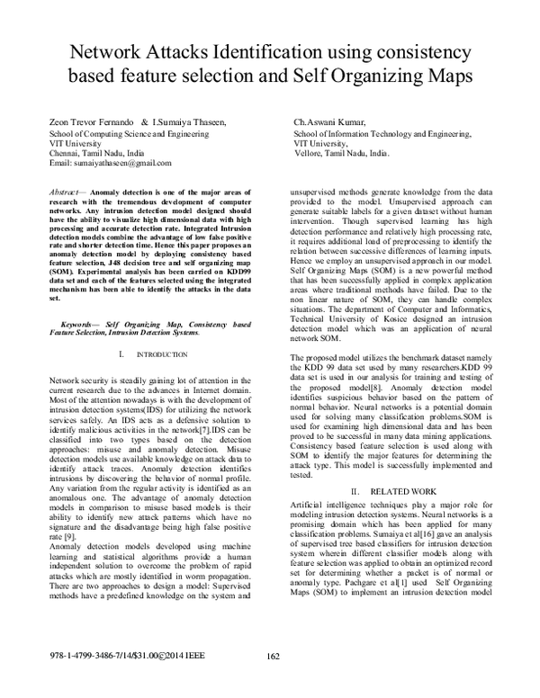 (PDF) Network attacks identification using consistency based feature selection and self ...