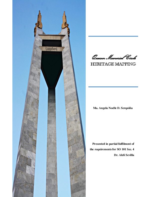 (DOC) Heritage Mapping: Quezon Memorial Circle