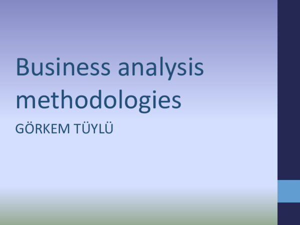 (PPT) Business analysis methodologies