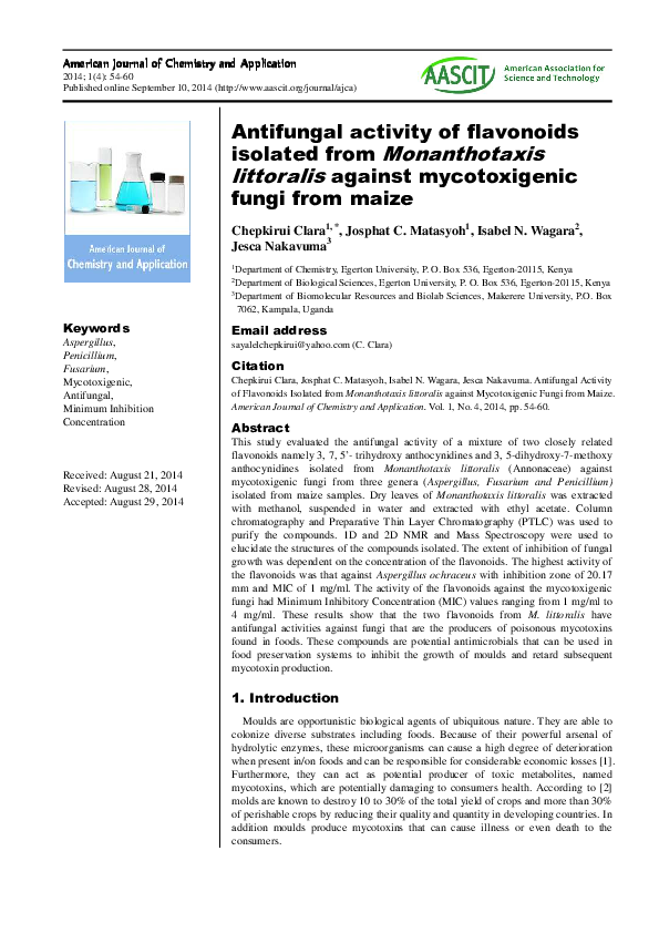 (PDF) Isolation of flavonoids from Anemopaegma arvense (Vell) Stellf. ex de Souza and their ...