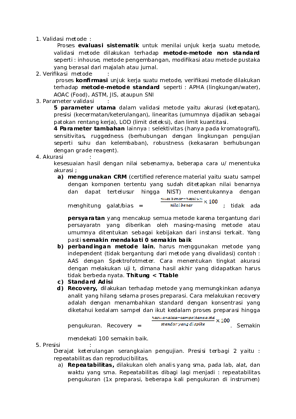 (DOC) Review Validasi Metode
