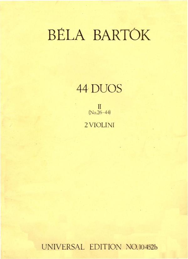 (PDF) BELA BARTOK 44 DUOS