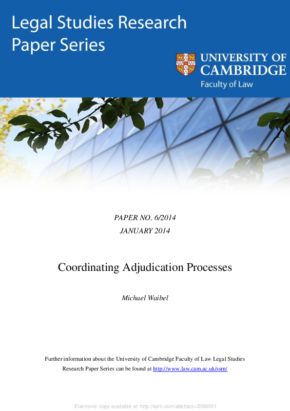 (PDF) Coordinating Adjudication Processes