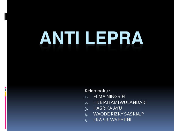 (PPT) anti lepra