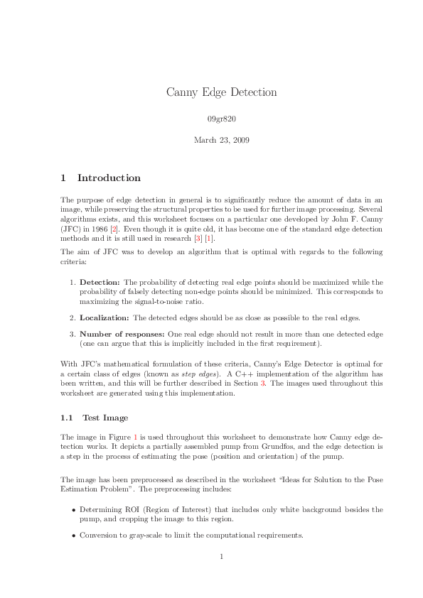 (PDF) Canny Edge Detection