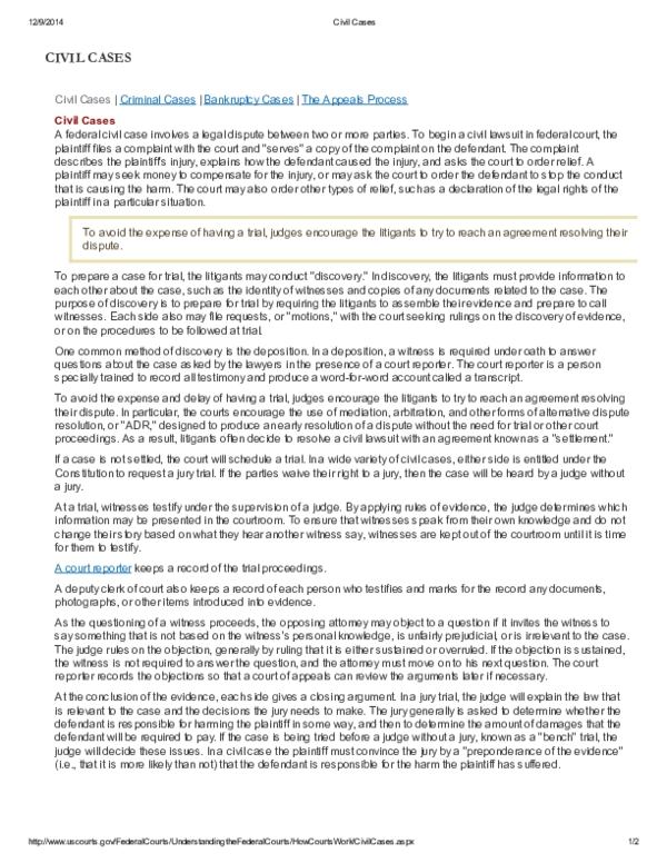 (PDF) Civil Cases