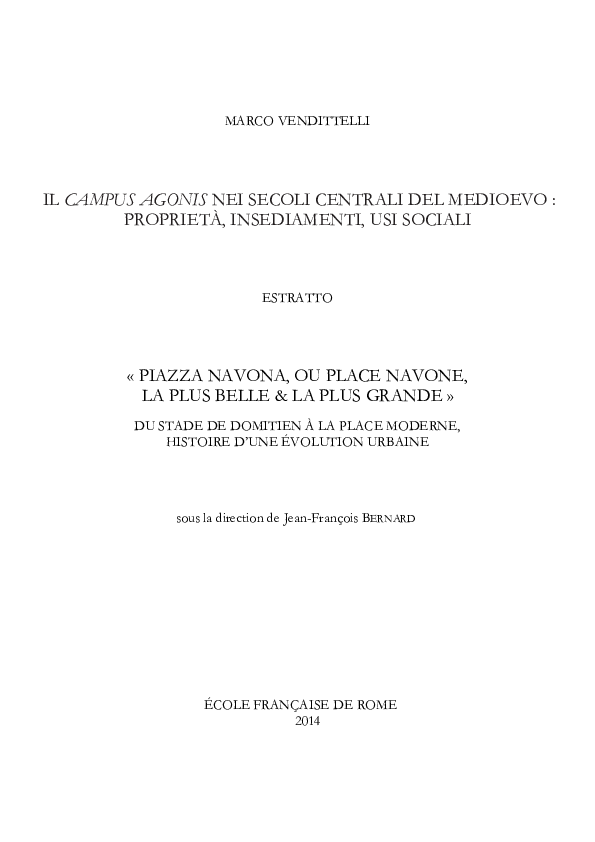 (PDF) Il Campus Agonis nei secoli centrali del Medioevo. Proprietà ...
