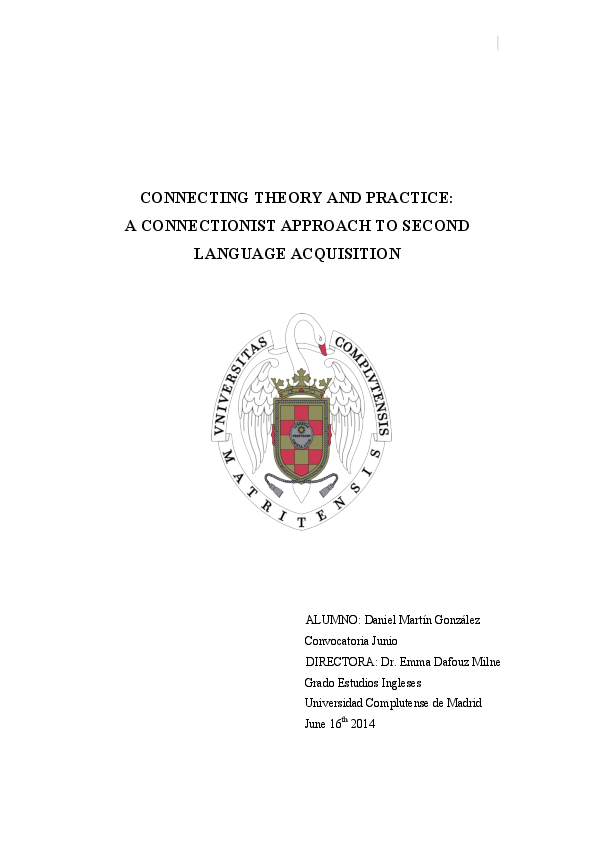 (PDF) Connecting Theory and Practice: A Connectionist Approach to ...