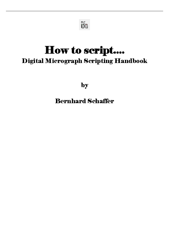 (PDF) How To Script... - Digital Micrograph Scripting Handbook