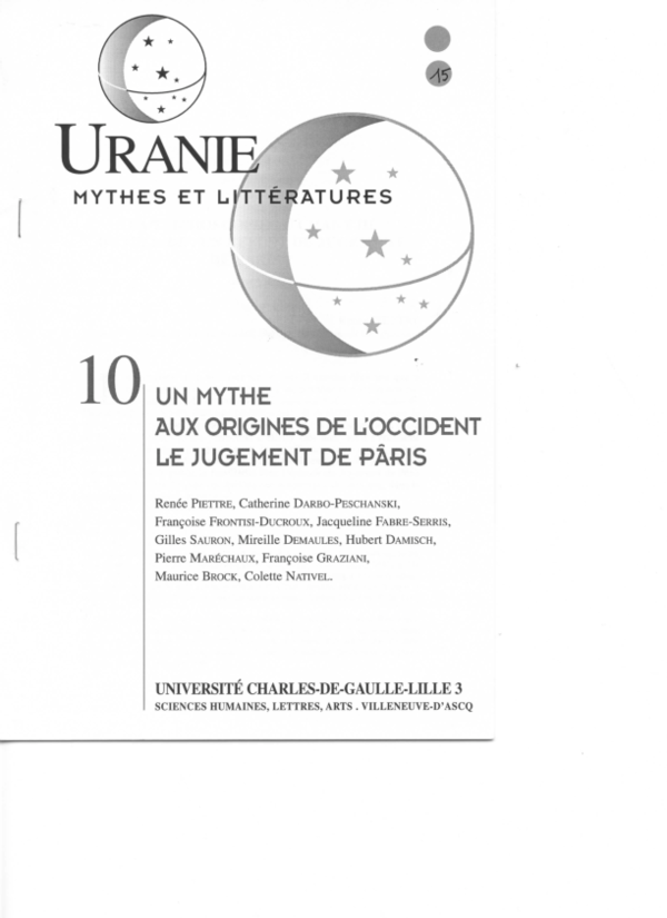 (PDF) La teichoscopie au chant III de l'Iliade: un reflet du jugement ...