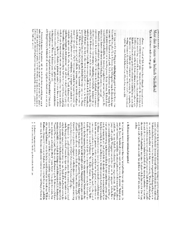 (DOC) Meer dan de stem van Indisch Nederland. Tjalie Robinson en de ...