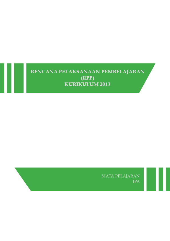 (PDF) RENCANA PELAKSANAAN PEMBELAJARAN (RPP) KURIKULUM 2013