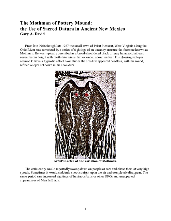 (PDF) The Mothman of Pottery Mound: the Use of Sacred Datura in Ancient ...