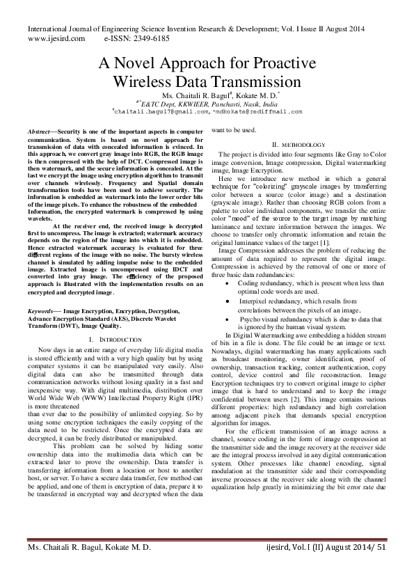 (PDF) A Novel Approach for Proactive Wireless Data Transmission