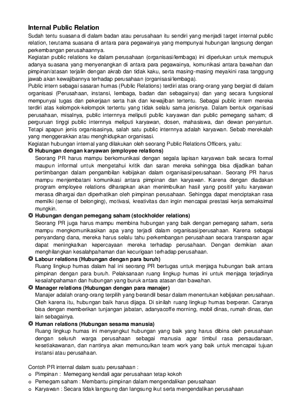 (DOC) Ruang Lingkup Humas