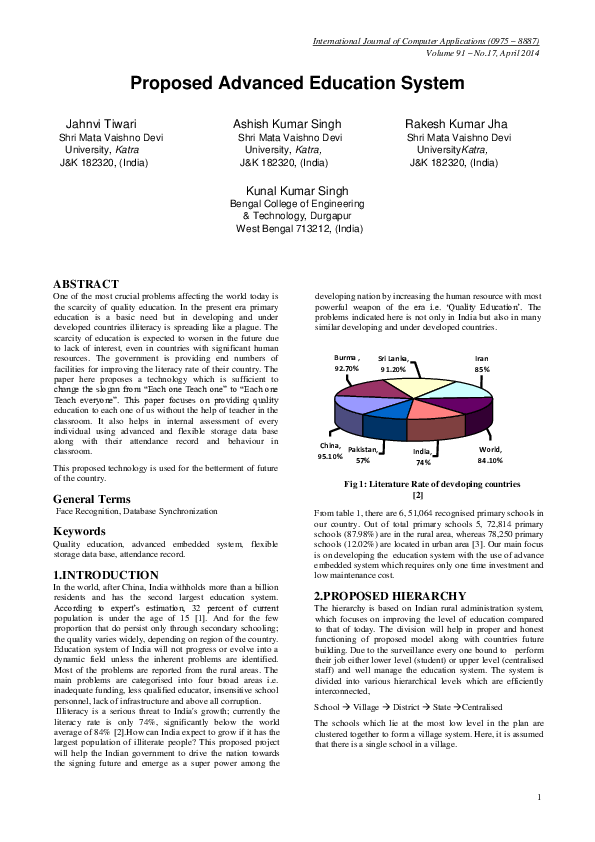 (PDF) Proposed Advanced Education System