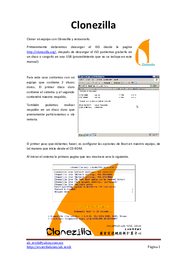 (PDF) Manual Clonezilla