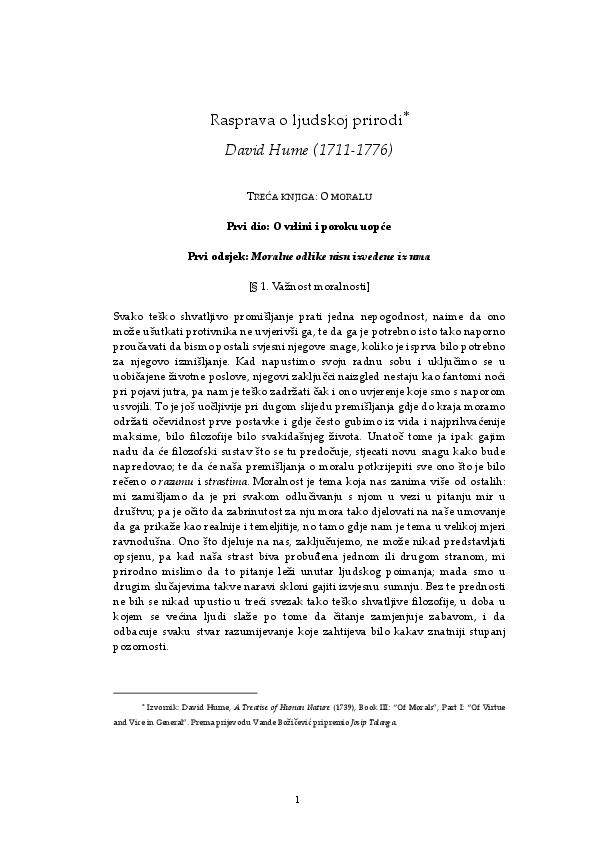 (PDF) Dejvid Hjum - Moral (Rasprava o ljudskoj prirodi)
