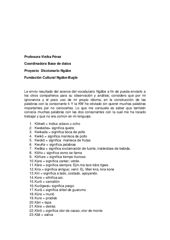 (DOC) Vocabulario Ngabe
