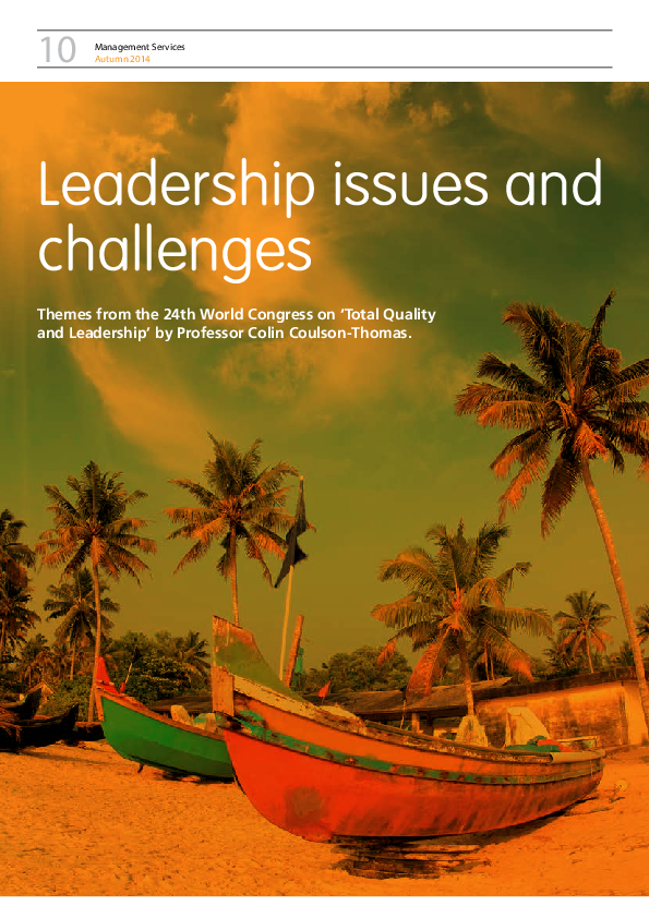 (PDF) Leadership issues and challenges