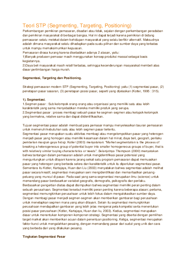 (DOC) Teori STP