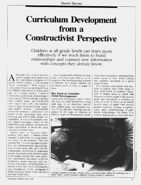 (PDF) Curriculum Development from a Constructivist Perspective The Need ...