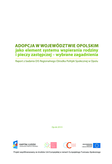 (PDF) Adopcja w województwie opolskim jako element systemu wspierania rodziny i pieczy ...