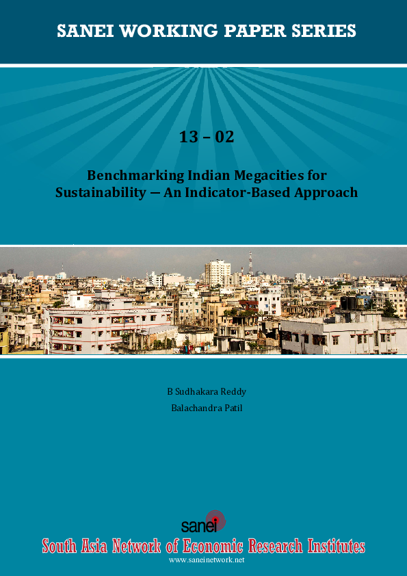 (PDF) Benchmarking Indian Megacities for Sustainability ― An Indicator ...