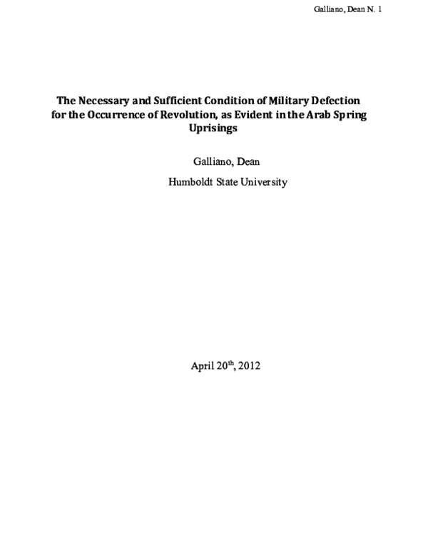 (PDF) The Necessary and Sufficient Condition of Military Defection for ...