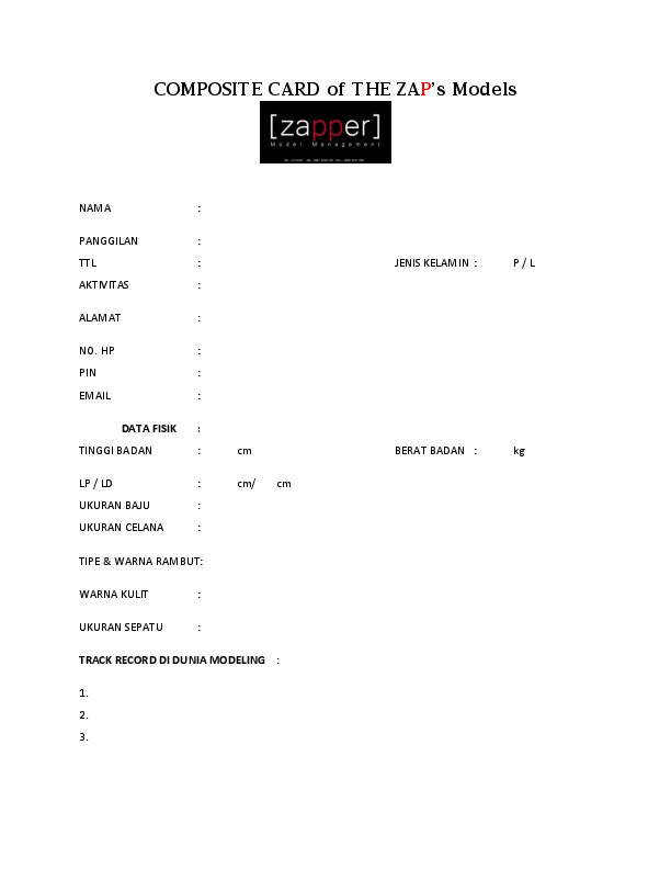 (DOC) COMPOSITE CARD model