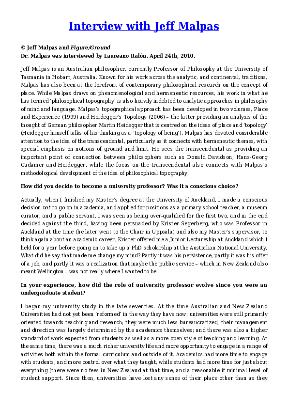 (PDF) Jeff Malpas interviewed by Laureano Ralón April 24th, 2010 ...