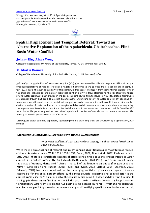 (PDF) Spatial displacement and temporal deferral: Towards an ...