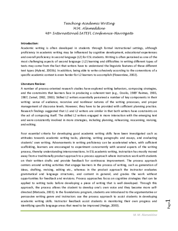 (DOC) Teaching Academic Writing