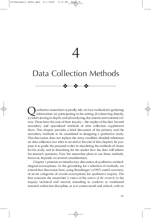 (PDF) 97 4 Data Collection Methods