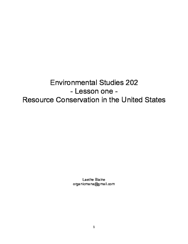 (PDF) WWU ENV202 Conservation Essay