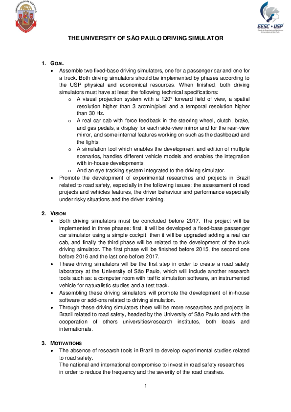 (PDF) USP Driving Simulator - Fixed Base | Ana Larocca - Academia.edu