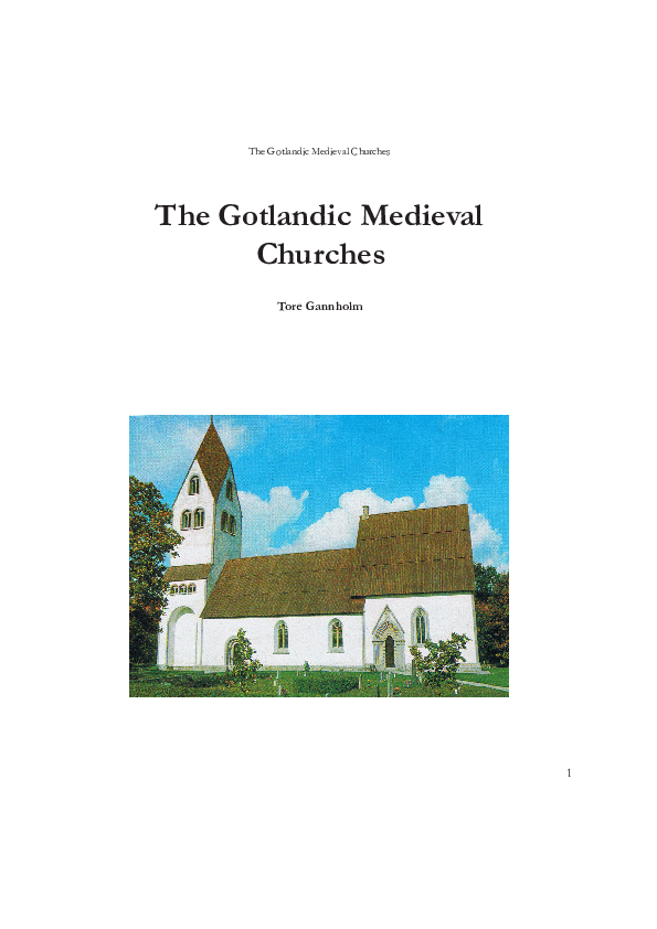 (PDF) The Gotlandic Medieval Churches