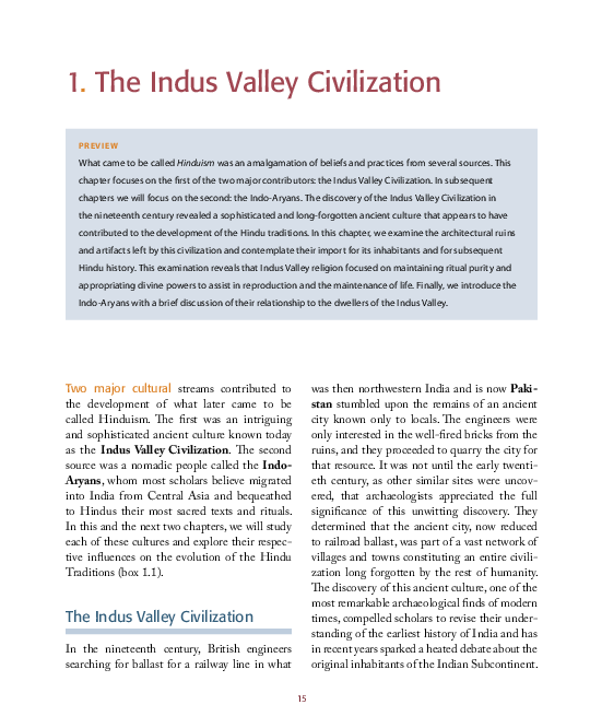 (PDF) 1. The Indus Valley Civilization Preview