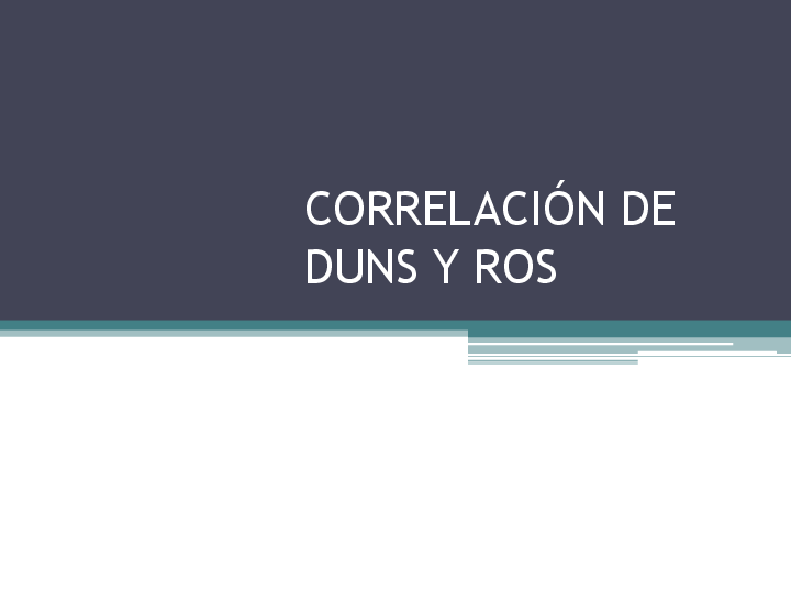 (PPT) Correlacion Duns Y Ros