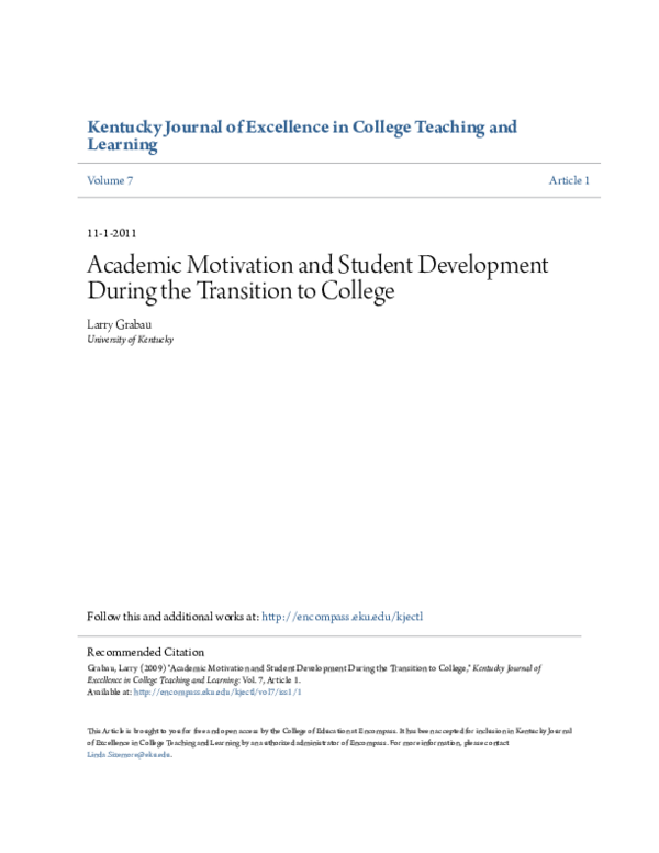 (PDF) Kentucky Journal of Excellence in College Teaching and Learning ...