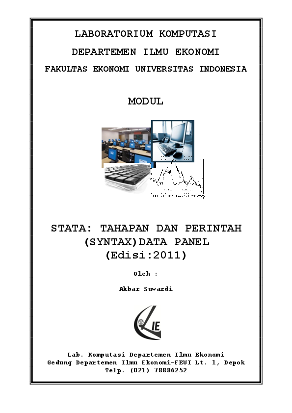 (PDF) Modul Aplikasi Data Panel di Stata (PDF) Modul Aplikasi Data Panel di Stata