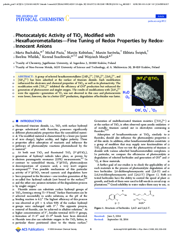 (PDF) Photocatalytic Activity of TiO2 Modified with ...