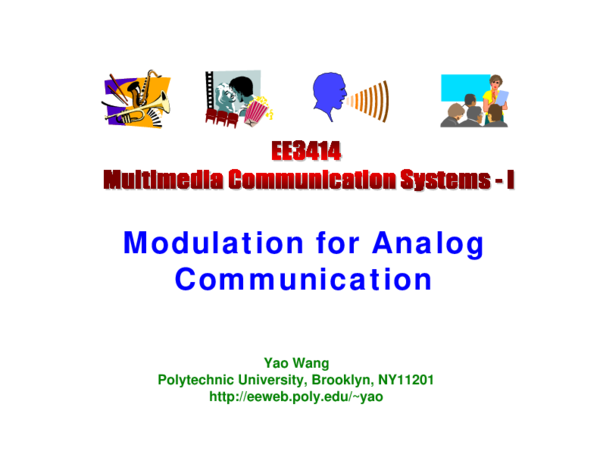 (PDF) Modulation for Analog Communication