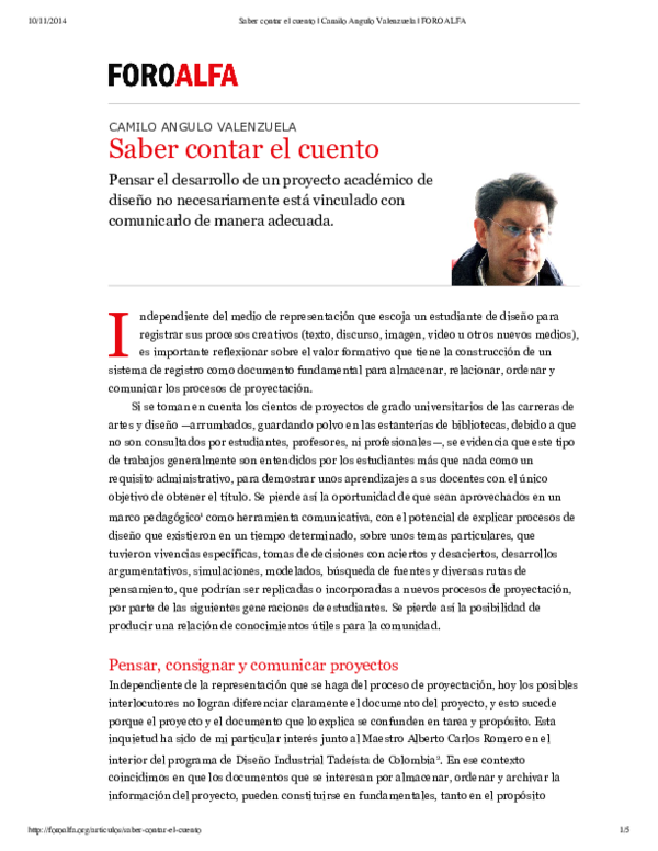 (PDF) Saber Contar el Cuento [2012]