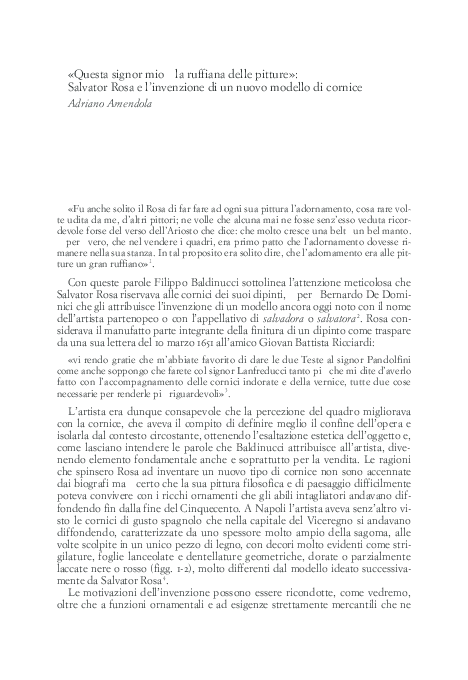 (PDF) «Questa signor mio è la ruffiana delle pitture»: Salvator Rosa e ...