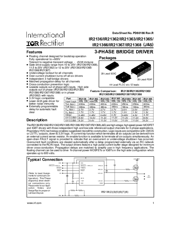 (PDF) Typical Connection 3-PHASE BRIDGE DRIVER