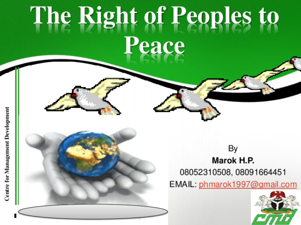 (PPT) The Right of Peoples to Peace