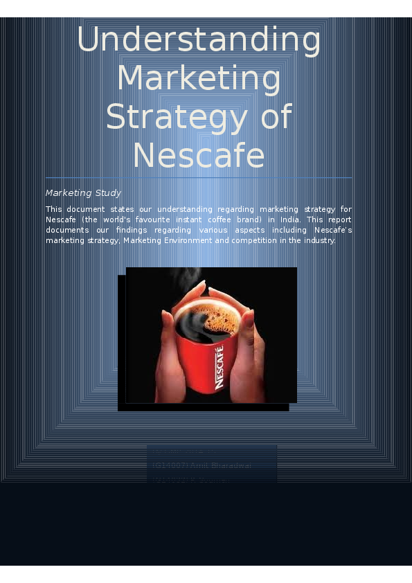 (DOC) Understanding Marketing Strategy of Nescafe